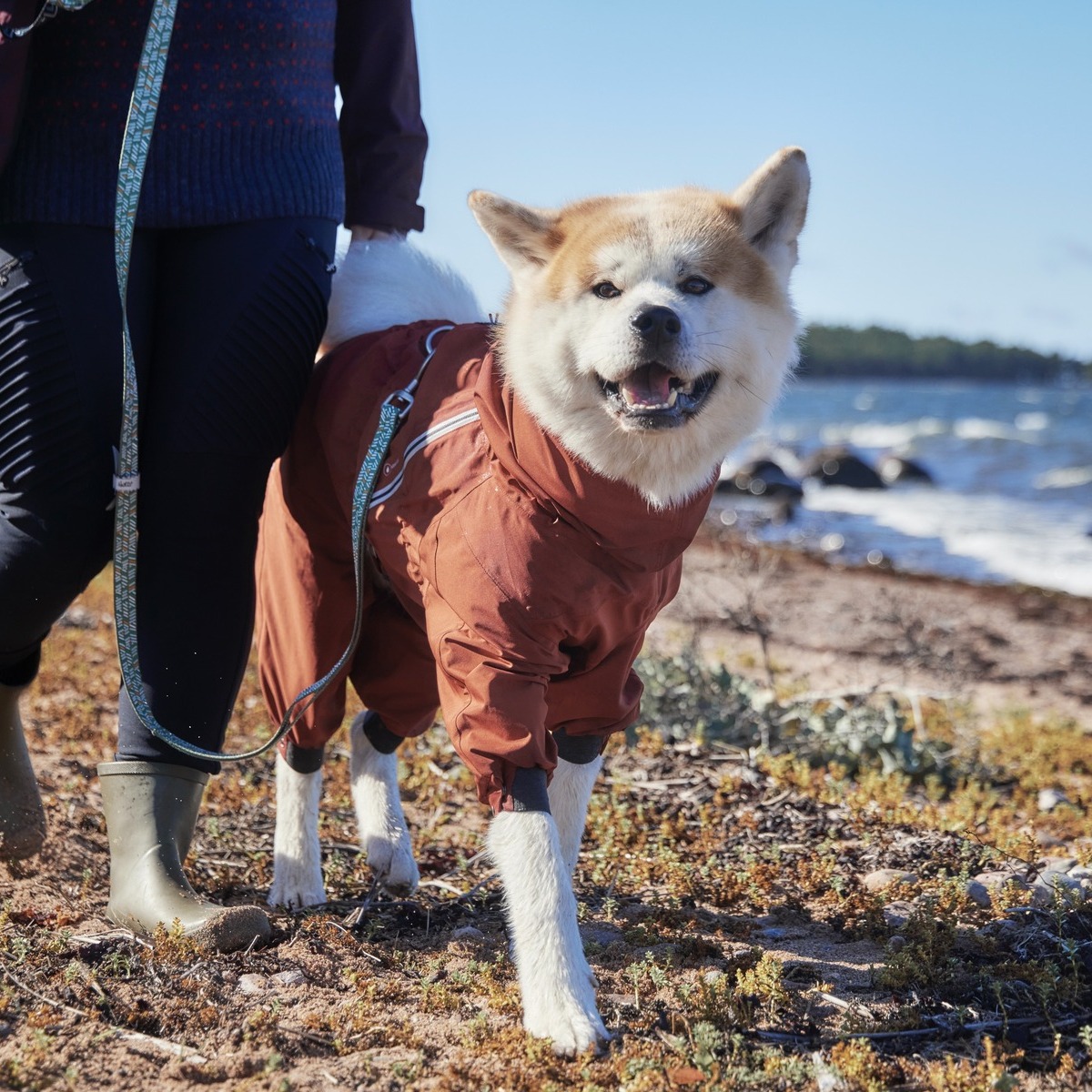 Hurtta Mudventure ECO Regenoverall cinnamon | Nachhaltig & Wasserdicht